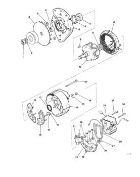 China 825988800 ALTERNATOR - (TACHOMETER OPTION 550) Deere parts 240, 225, 550, 230 for sale