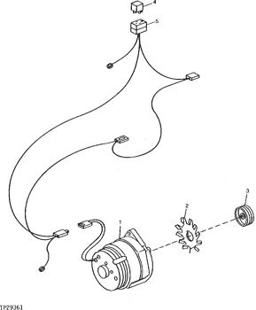 China AT117390 Alternator Deere parts 344E, 544E, 644E for sale