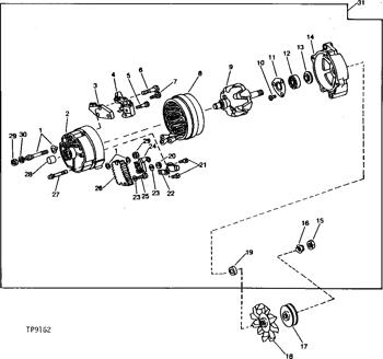 China RE13797 Alternator for sale