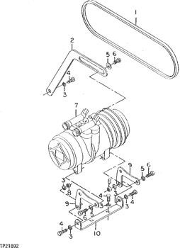 China AT144132 V-Belt Deere parts 643D, 653E for sale