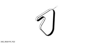 China R123437 V-Belt Deere parts 4.5, 110, 6.8, 160LC, 120 for sale