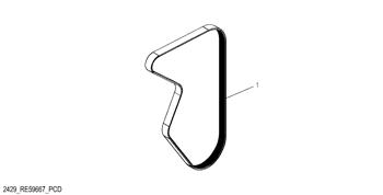 China R123461 V-Belt Deere parts 2254, 6090, 4.5, 6.8, 200LC for sale