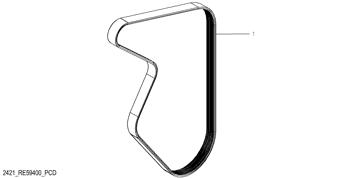 China R123436 V-Belt Deere parts 4.5, 6.8, 1100 for sale