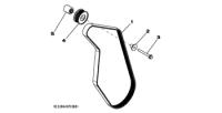 China R500242 V-BELT Deere parts 120D, 200CLC, 240DLC, 2454D, 130G, 200DLC, 624H, 2554, 250GLC, 180GLC, 230CLC, 290GLC, 270CLC, 270DLC, 2154D, 210G, 2054, 160DLC, 2954D, 160GLC for sale
