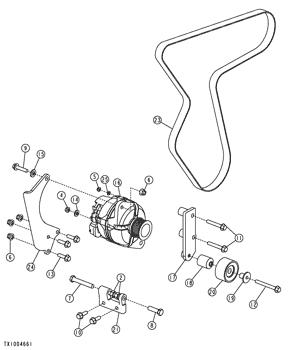 China R500384 V-Belt Deere parts 700J, 850J, 544J, RE160299, 750J, 444J, 700H for sale