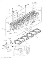 China 1111411420 GASKET; CYL HD Hitachi parts CX1000, CX1000-C, CX1100, CX1800, CX2000, EX1000, EX400, EX400-3, EX400-3C, EX400-5, EX450H-5, EX450MT-5, EX450MTH-5, KH1000, KH250HD, KH300, KH500-3, KH850-3, UH181, UH501 for sale