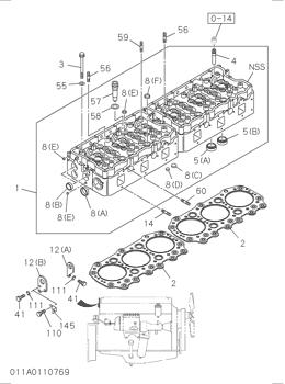 China 1111411420 GASKET; CYL HD Hitachi parts CX1000, CX1000-C, CX1100, CX1800, CX2000, EX1000, EX400, EX400-3, EX400-3C, EX400-5, EX450H-5, EX450MT-5, EX450MTH-5, KH1000, KH250HD, KH300, KH500-3, KH850-3, UH181, UH501 for sale