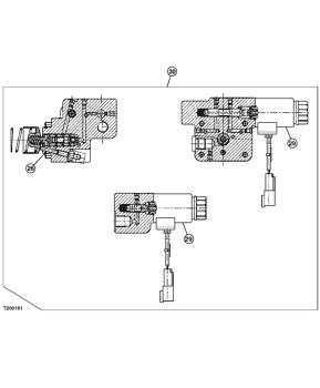 China AT195336 Solenoid Deere parts 324J, 244K, 244J, 304J, 304H, 344K, 344J, 324H for sale