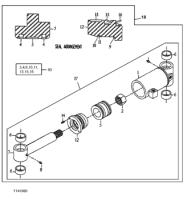 China T146002 Back-Up Ring Deere parts 643G, FB20, 643D for sale