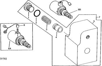 China AT59568 Solenoid Valve Deere parts 770A, 670A, 890, 844, 770 for sale