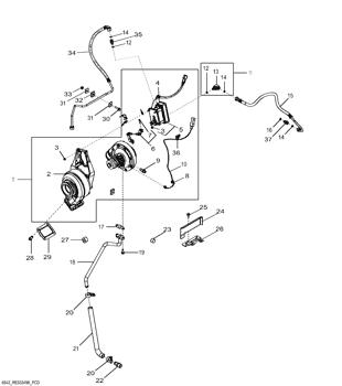 China RE538117 Turbocharger Kit Deere parts 1910E, 1470E, 1270E for sale