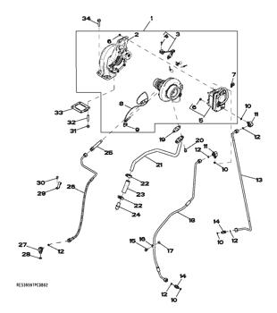 China RE538126 Turbocharger Kit Deere parts 764, 1170E, 1070E, 1210E, 1510E for sale