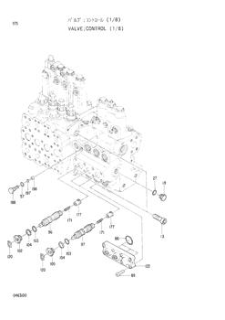 China 4304717 VALVE;CONTROL (7/8) Hitachi parts EX100-2, EX100-2m, EX100M-2, EX100M-2m for sale