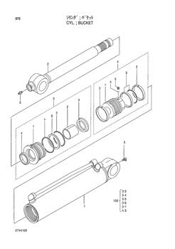 China 0744105 KIT;SEAL Hitachi parts EX27U, EX27UNA, ZX27U for sale