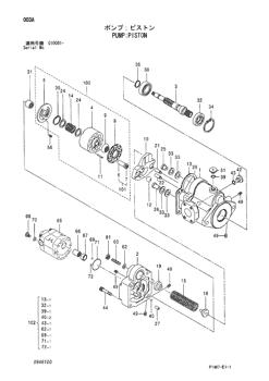 China 4612128 PUMP;PISTON Hitachi parts ZX30U-2, ZX35U-2 for sale