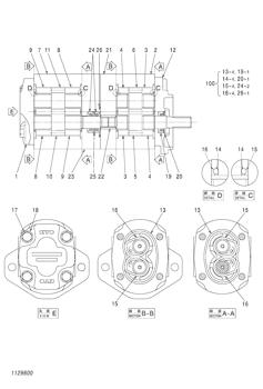 China 1129601 PUMP;REAR KIT Hitachi parts EH5000AC-3-C for sale
