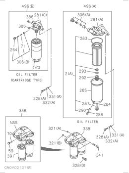 China 1132005970 FILTER ASM; OIL Hitachi parts UH181, UH501 for sale