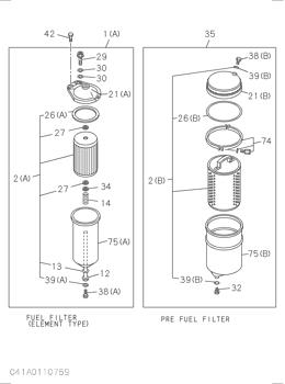 China 1132005491 FILTER ASM; FUEL Hitachi parts KH250HD, KH300 for sale