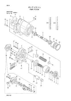 China 4466797 PUMP;PISTON Hitachi parts ZX40U, ZX50U, ZX50UNA for sale