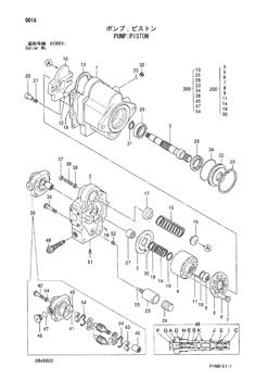 China 4615640 PUMP;PISTON Hitachi parts ZX40U-2, ZX40U-3, ZX40U-3U, ZX48U-3, ZX48U-3F, ZX50U-2, ZX50U-3, ZX50U-3F, ZX50U-3U, ZX52U-3, ZX52U-3F for sale