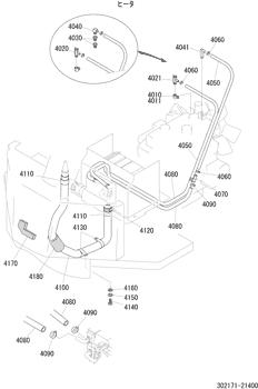 China 302171-21170 BELT,V Hitachi parts LX20-7, LX30-7, LX40-7 for sale