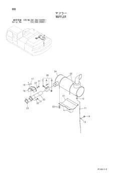 China 4448415 MUFFLER Hitachi parts ZX330, ZX330-3G, ZX330-HHE, ZX350H, ZX350K, ZX350LC-AMS, ZX350LC-HCME, ZX350W, ZX360H-3G, ZX360LC-HHE, ZX370MTH, ZX500W for sale