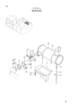 China 4355510 MUFFLER Hitachi parts EX220-5, EX220-5 JPN, EX220-5HHE, EX230-5, EX230H-5 JPN, EX230K-5, EX230LC-5HHE, EX270-5, EX280H-5, HR1200SG, HR1200SGM, HR420G-5 for sale