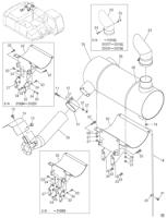 China 4472814 MUFFLER Hitachi parts ZX450, ZX450H, ZX460LCH-AMS, ZX460LCH-HCME, ZX480MT, ZX480MTH, ZX500LC, ZX500LCH for sale