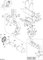 China 263G2-32732 MUFFLER Hitachi parts ZW220, ZW220-HCMF, ZW250, ZW250-HCMF for sale