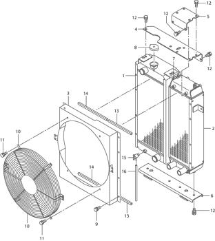 China 26192-17251 CORE,RADIATOR Hitachi parts LX80-7 for sale