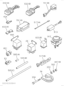 China 5863017430 STARTER ASM Hitachi parts EX20U-3, EX20UR-3, ZX25 for sale