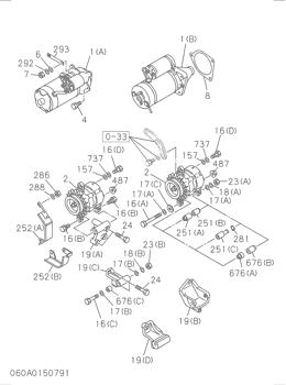 China 1811001411 STARTER ASM Hitachi parts ZX180W, ZX180W-AMS for sale