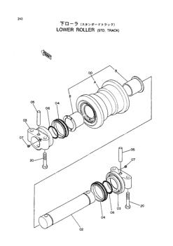 China 9072631 ROLLER;LOWER ASS'Y Hitachi parts EX400 for sale