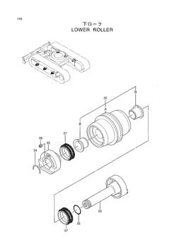 China 4340535 ROLLER;LOWER Hitachi parts EX18-2, EX20U-3, EX20UR-3, EX22-2, EX25-2, EX27U, EX27UNA, EX30-2, EX30U, EX30UR-2, EX30UR-2C, EX30UR-3, EX33MU, EX33U, EX35-2, EX35U, EX35UNA, EX40UR-2, EX40UR-2C, EX40UR-3, ZX20U, ZX20UR, ZX22U-2, Z... for sale