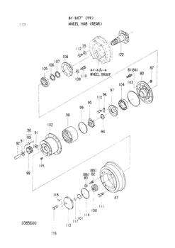 China 0385308 ROLLER Hitachi parts EX60WD, EX60WD-2 for sale