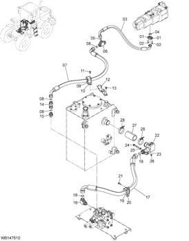 China 263E7-62341 TEE Hitachi parts ZW140, ZW140PL, ZW150, ZW150PL for sale