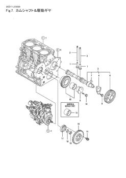 China 129150-14101 GEAR, CAMSHAFT Hitachi parts ZX30U-3F, ZX33U-3F, ZX35U-3F, ZX38U-3F, ZX48U-3F, ZX50U-3F, ZX52U-3F for sale