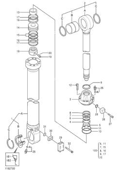 China 1192702 ROD;PISTON Hitachi parts EX1200-6 for sale