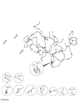 China 4449447 HARNESS;WIRE Hitachi parts MA200-G, ZX200-3, ZX200-3F, ZX200-3G, ZX210-3-AMS, ZX210-3-HCME, ZX210H-3, ZX210H-3F, ZX210H-3G, ZX210K-3, ZX210K-3F, ZX210K-3G, ZX210N-3-AMS, ZX210N-3-HCME, ZX240-3-AMS, ZX240N-3-HCME for sale