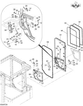 China 263G6-77102 GLASS Hitachi parts ZW100, ZW100-DO, ZW100-G, ZW120, ZW120-G, ZW140, ZW140PL, ZW150, ZW150PL, ZW180, ZW220, ZW220-HCMF, ZW250, ZW250-HCMF, ZW310, ZW310-A, ZW310-HCMF for sale