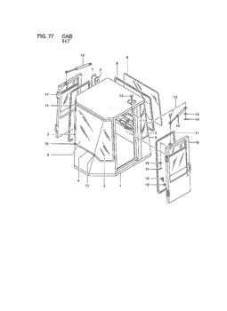 China 26556-72051 GLASS,REAR Hitachi parts LX450-7 for sale