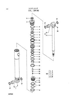 China 4297030 CYL.;SWING Hitachi parts EX40, EX45 for sale