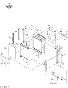 China 4449139 COOLER;INTER Hitachi parts ZX120, ZX120-E, ZX120-HCMC, ZX130-AMS, ZX130-HCME, ZX130H, ZX130K, ZX130W, ZX130W-AMS, ZX135US, ZX135US-E, ZX135US-HCME, ZX135USK, ZX135UST for sale
