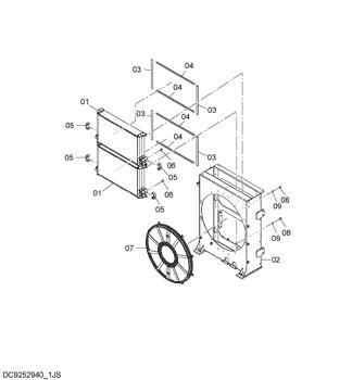 China 4655038 COOLER;OIL Hitachi parts ZX1800K-3, ZX850-3, ZX850-3F, ZX870H-3, ZX870H-3-HCMC, ZX870H-3F, ZX870R-3, ZX870R-3F for sale