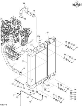 China 263B2-12071 COOLER INTER Hitachi parts ZW120, ZW120-G for sale