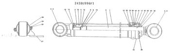 China 2438U996R200 REPAIR KIT Kobelco parts MD200BLC, K907LC, K907 for sale