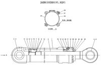 China 2438U1028D1R100 REPAIR KIT Kobelco parts SK400, K916, SK400LC, K916LC, MD450BLC, SK16-N2, SK16LC-N2 for sale