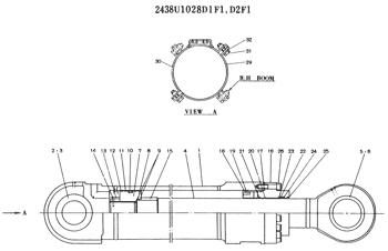 China 2438U1028D1R100 REPAIR KIT Kobelco parts SK400, K916, SK400LC, K916LC, MD450BLC, SK16-N2, SK16LC-N2 for sale