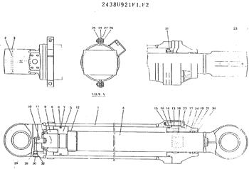 China 2438U921R100 REPAIR KIT Kobelco parts K907DLC, K907D, MD180LC for sale