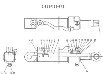 China 2438U696R100 SEAL KIT Kobelco parts SK120LC, SK04-2, SK120, K905LC, K904L, K904, SK100, SK04L-2, K905 for sale